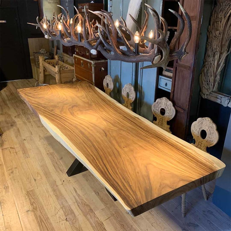 ET 144, Dining table "Suar" wood - Esstisch - Antike Tische, Holztische ...