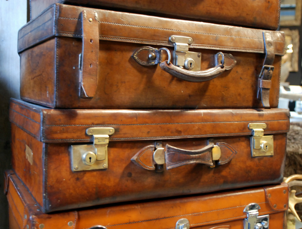 Alte Lederkoffer. Antike Koffer - Koffer, antike Koffer, alte Koffer ...