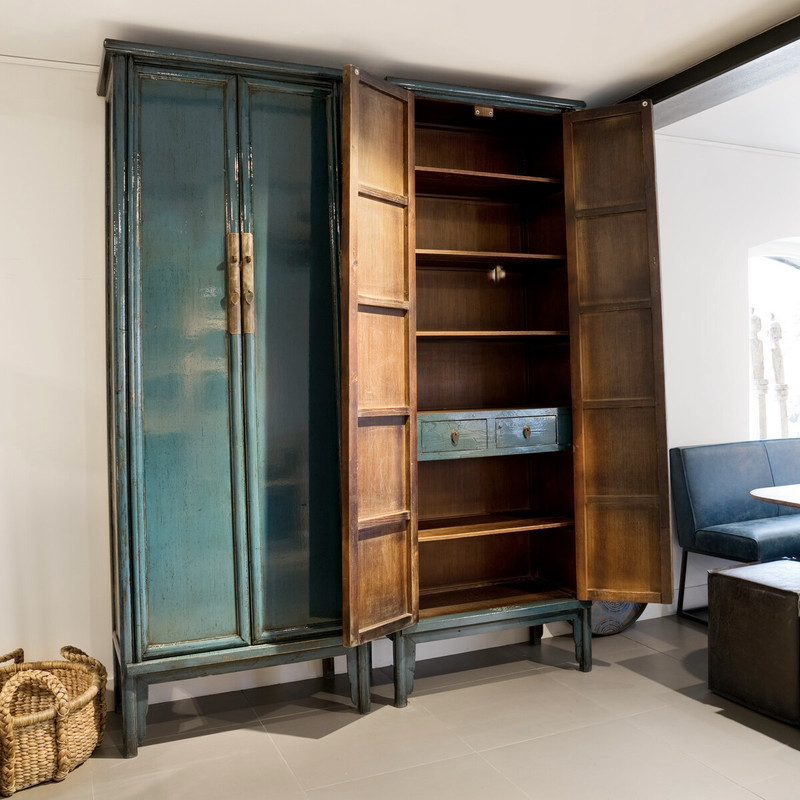 KT 169-A, High cabinet blue - Kasten - landelijke meubels, Meubels voor ...