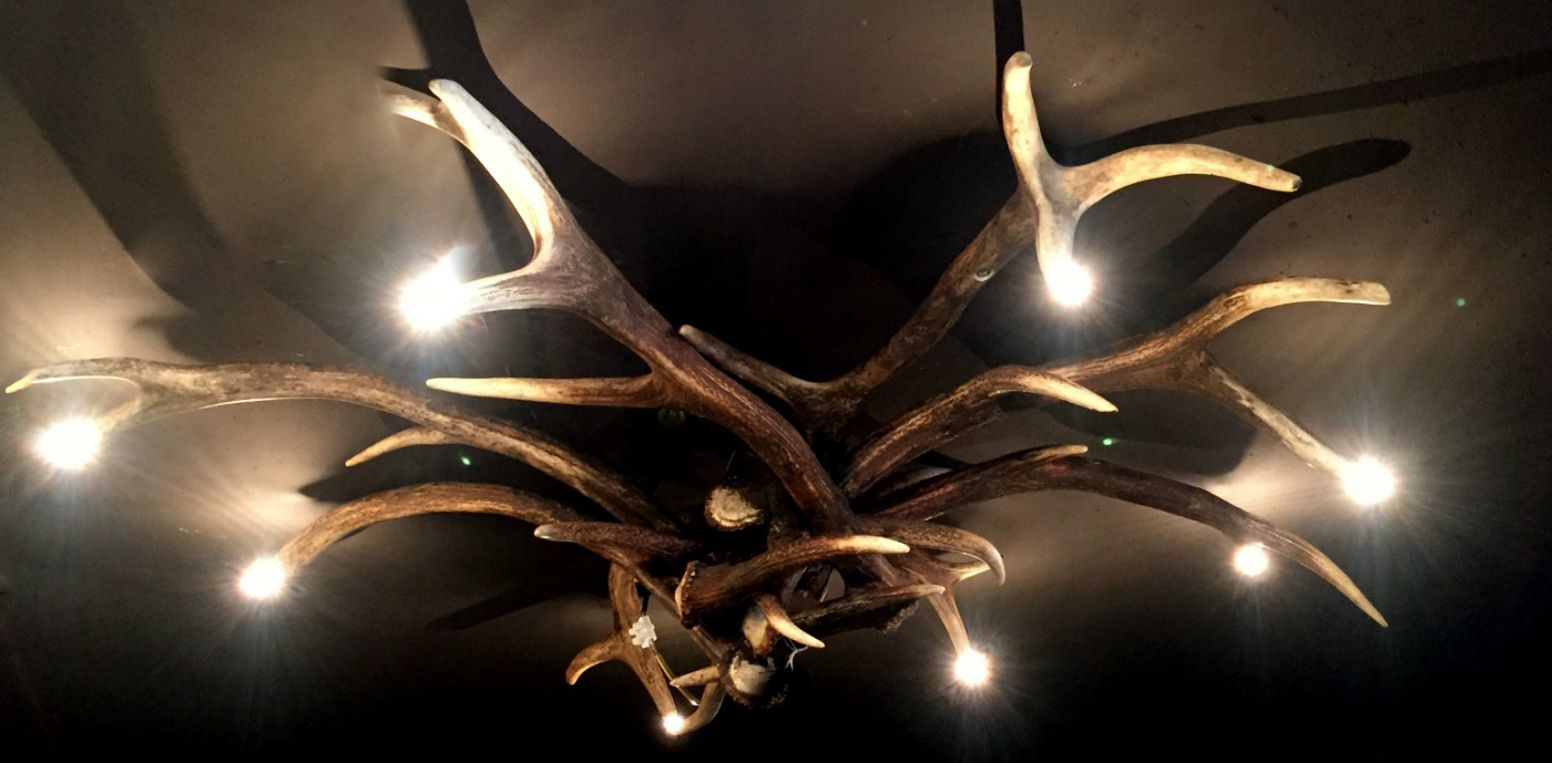 Edelhertgewei plafonniere, Gewei lamp, lamp gemaakt van gewei - Gewei ...