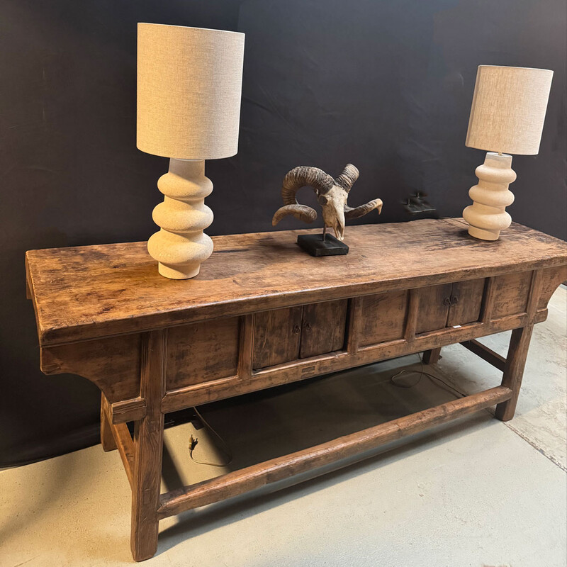 SWT 003, Wooden side tables with doors - Sidetables - landelijke ...
