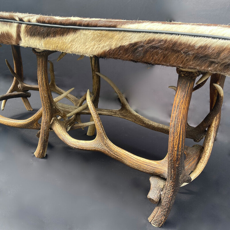 ZG 133, Antler couch upholstered with zebra skin - Zitmeubelen ...